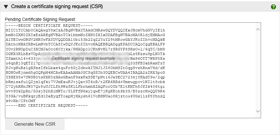 Example: Public CA certificate